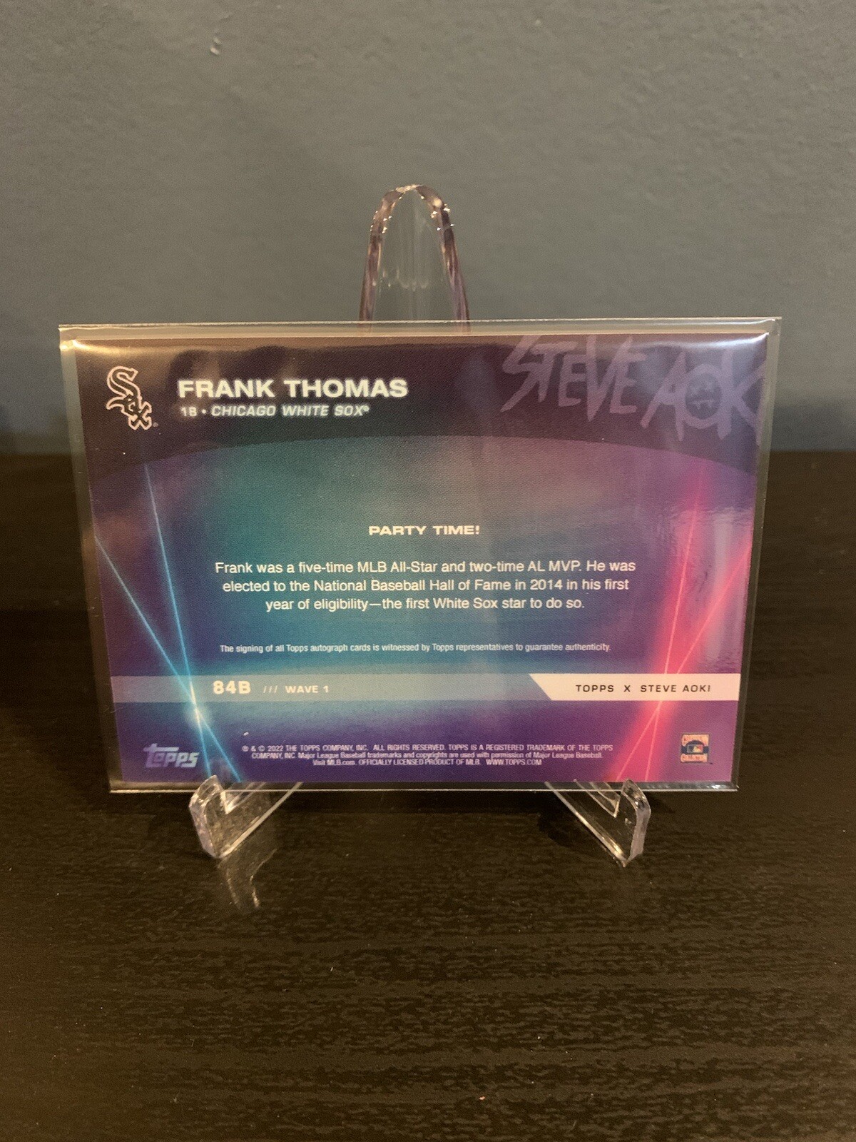 2022 Topps Steve Aoki Party Frank Thomas Pink Glitter Blast Auto /10 ...