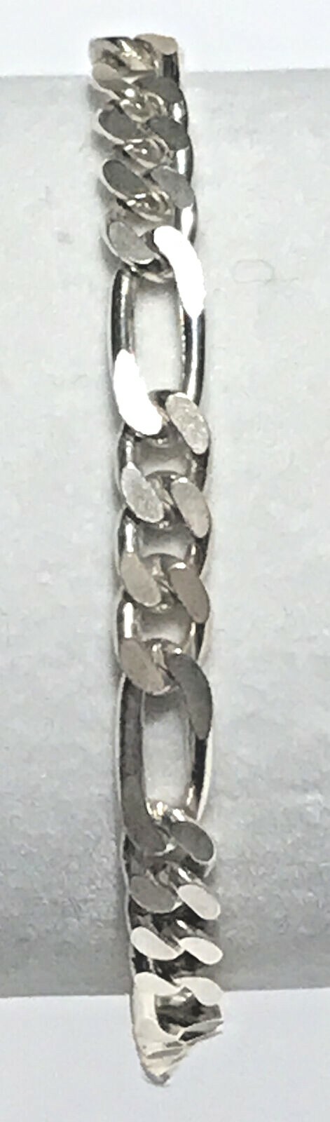 9.89 Grams 8 1/4" Classic Figaro Bracelet Signed 925 … - Gem