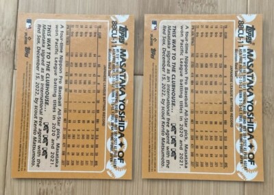 MASTAKA YOSHIDA 2023 TOPPS CHROME UPDATE RC 1988 INSERT #88CU-11 | eBay