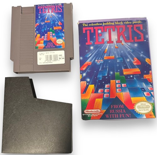 Tetris Classic Nintendo NES With Box Vintage 1989 Puzzle Arcade ...