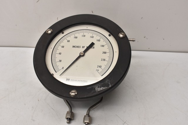 Meriam Instruments 1126-P-2 GS17931 Gauge 60MG.250.B Diff. Press. Range ...
