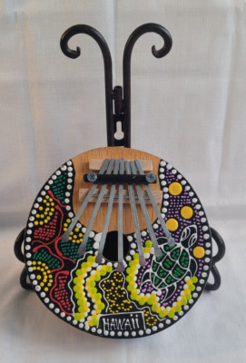 Kalimba Thumb Piano - 7 Keys - Turnable - Coconut Shell - Sea Turtle ...