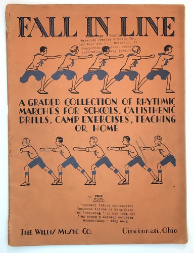 Fall In Line Rhythmic Marches For Schools or Exercise Antique Sheet ...