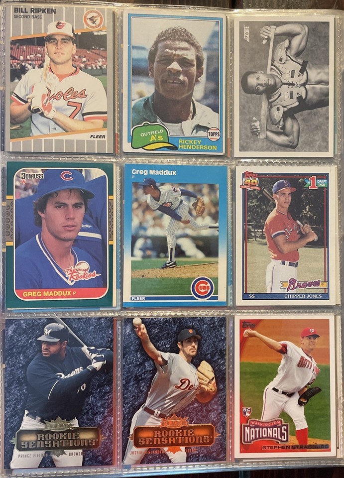 550+ 1980-90s ROOKIE Baseball Card Vintage Bulk Lot LOADED w/ HOFers ...