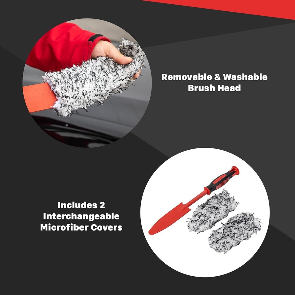 Maxshine Small Universal Purple & White Premium Flat Microfiber Brush ...