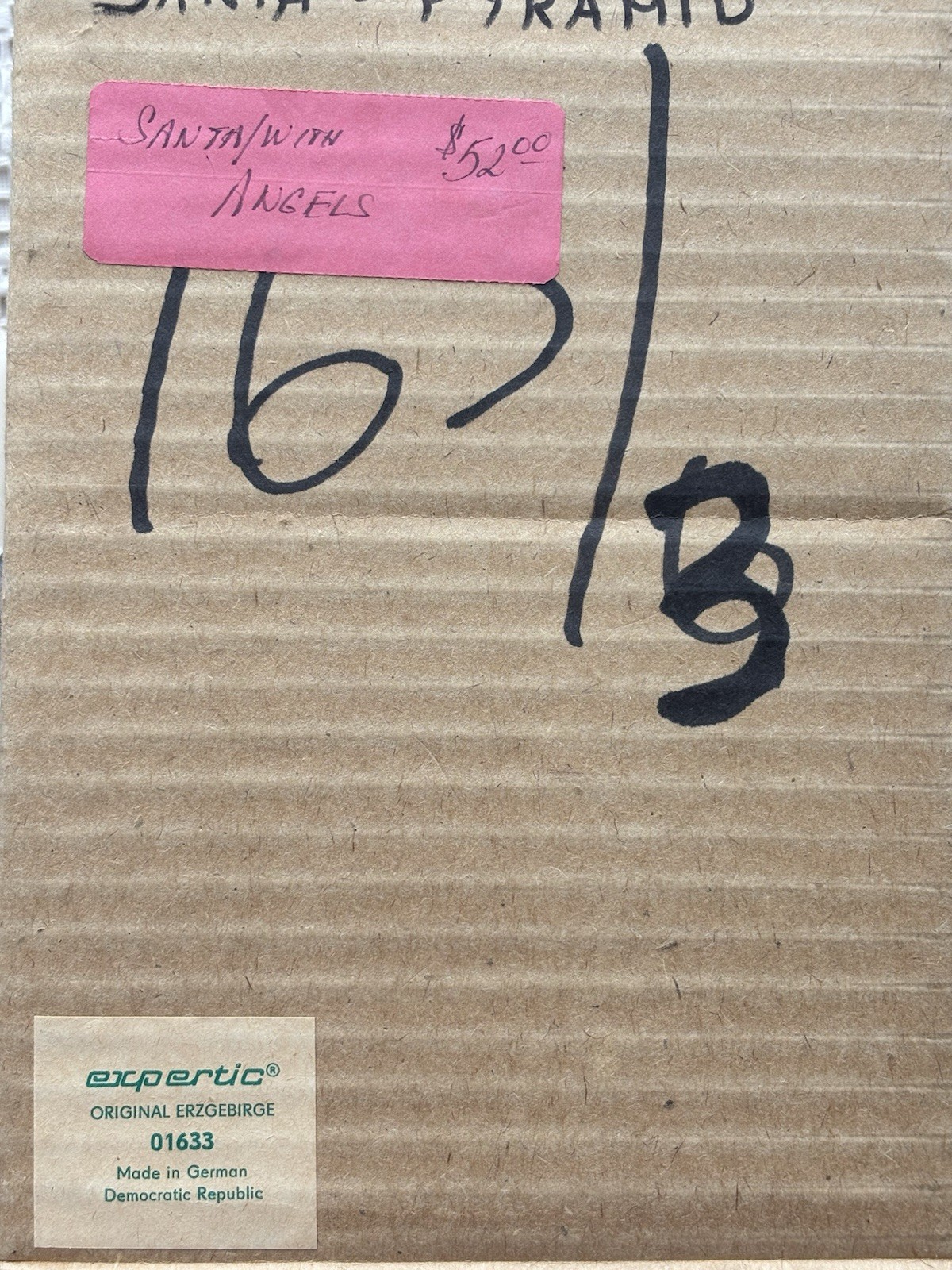 Vtg Erzgebirge Expertic 9” Pyramid Santa Sled Tree 3 Angels VIDEO W ...