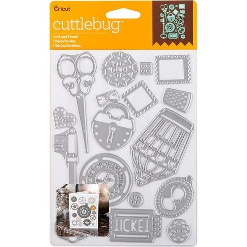 CRICUT CUTTLEBUG Cut & Emboss Dies, LOST AND FOUND, 16 assorted dies ...