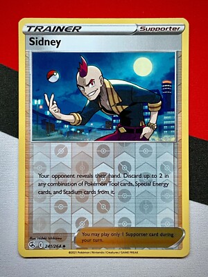 Sidney Reverse Holo Trainer 241/264 Fusion Strike Pokemon PACK FRESH | eBay