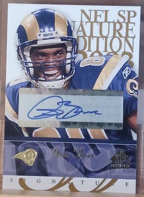 2003 UD SP Signature Edition Isaac Bruce Blue Ink Auto #IB HOF Rams SP ...