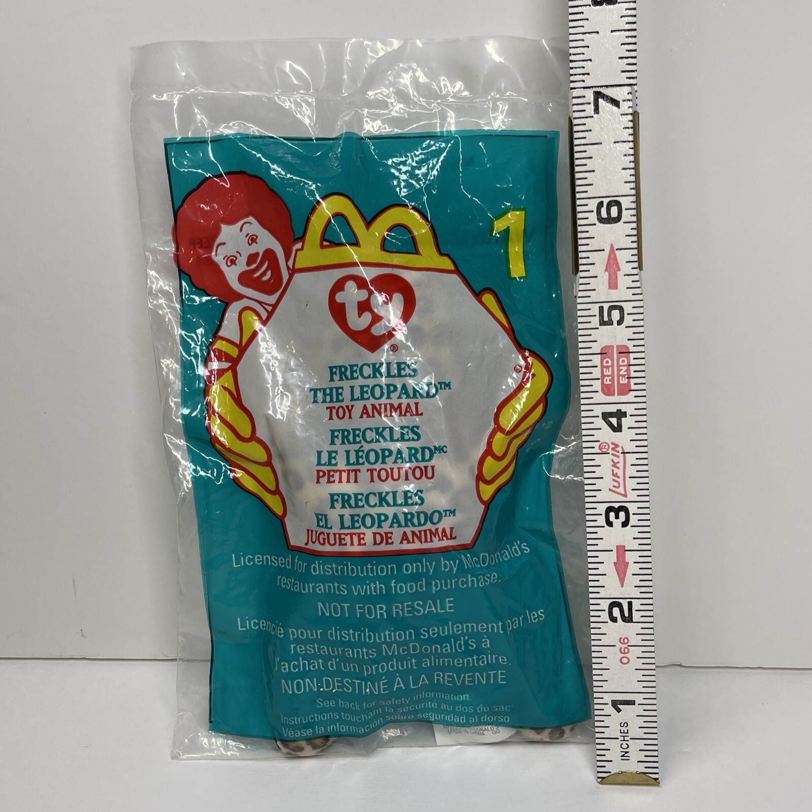 1999 McDonalds TY Mini Beanie Babies Mini Plush Toy #1 FRECKLES the ...