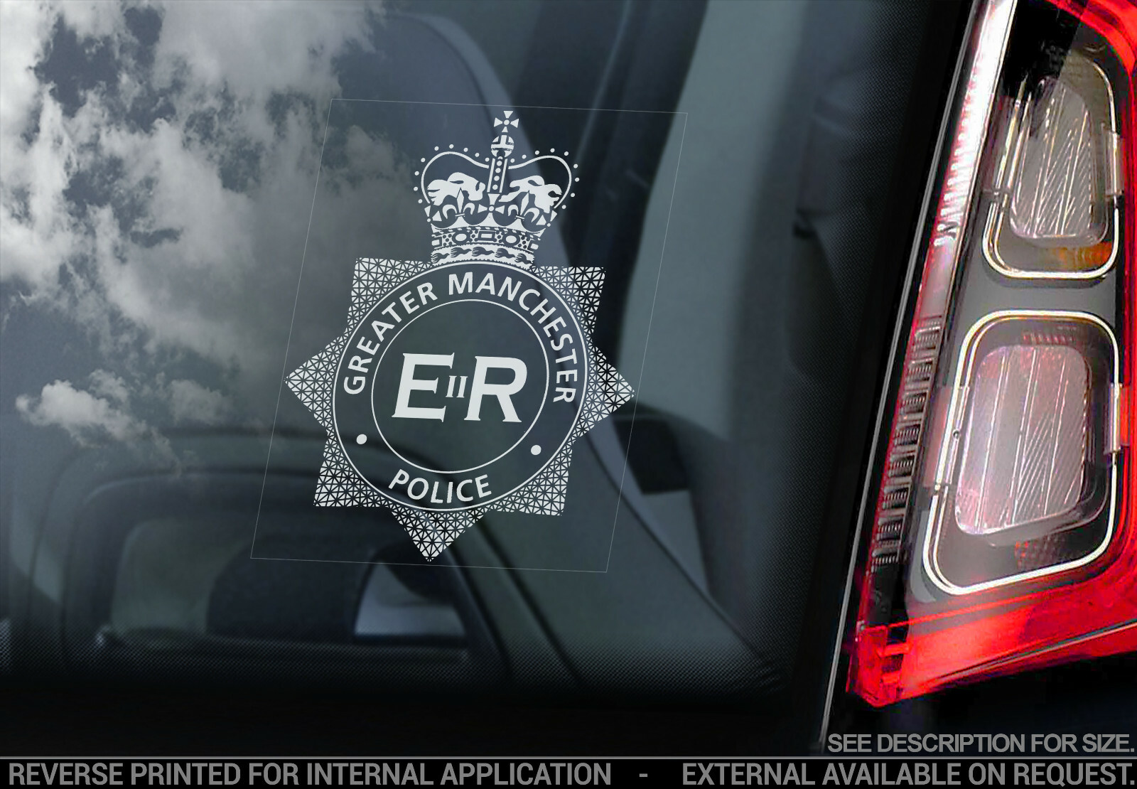Greater Manchester Police, Car Window Sticker, GMP Sign Decal Force ...