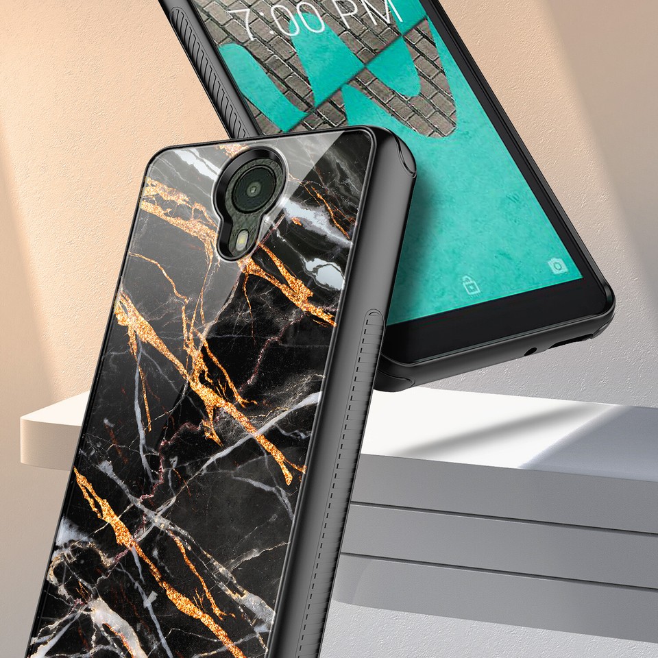 For BLU Wiko Ride / AT&T Radiant Core Case Marble Phone Cover ...