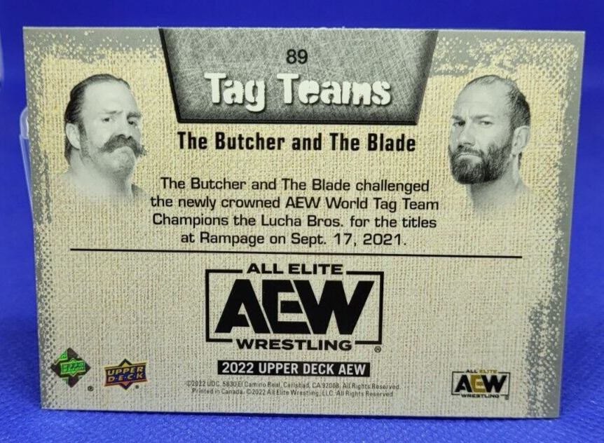 2022 AEW Upper Deck Tag Teams The Butcher and The Blade #89 | eBay