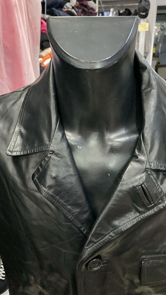 Laura Pucci Leather Jacket Man Size 50 Black LLE205 | eBay