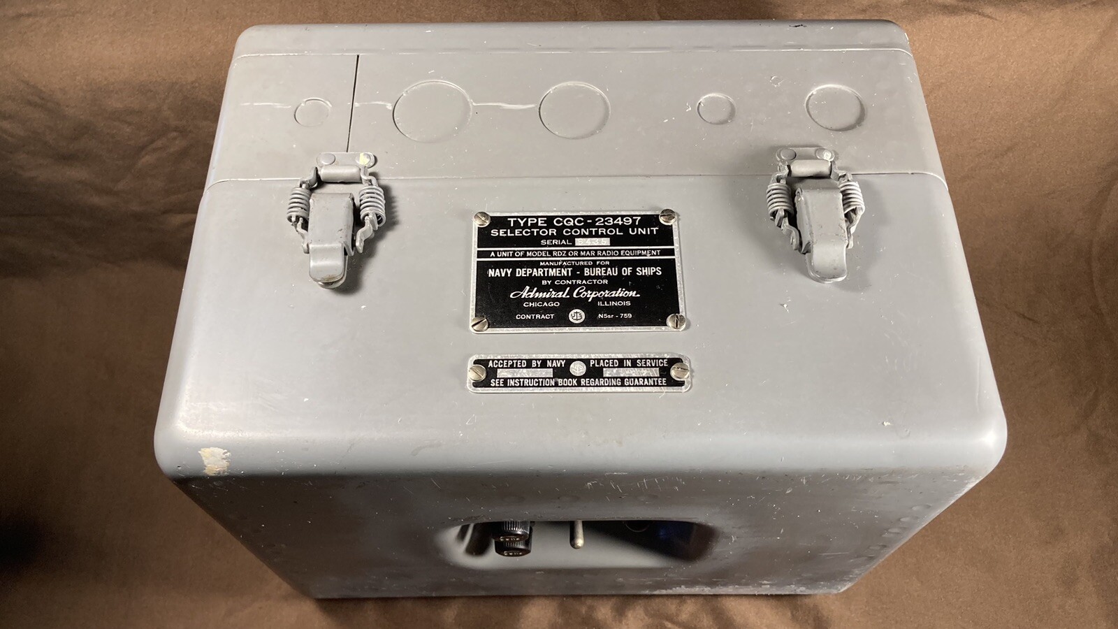 Vintage WW2 United States Navy Ship Radio Equipment Code / Selector ...