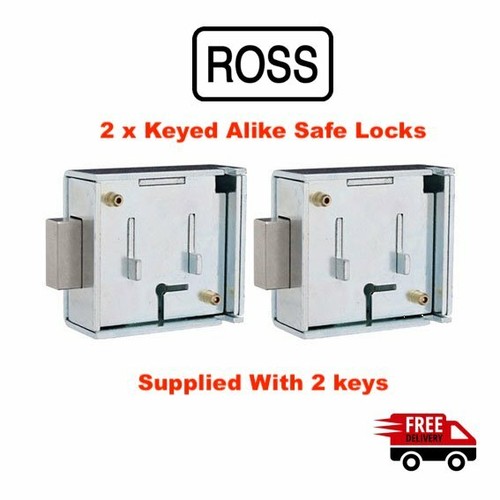 ROSS 6 Lever Safe Lock-2 x Keyed Alike Locks 600AL-2 Keys-Free Post ...