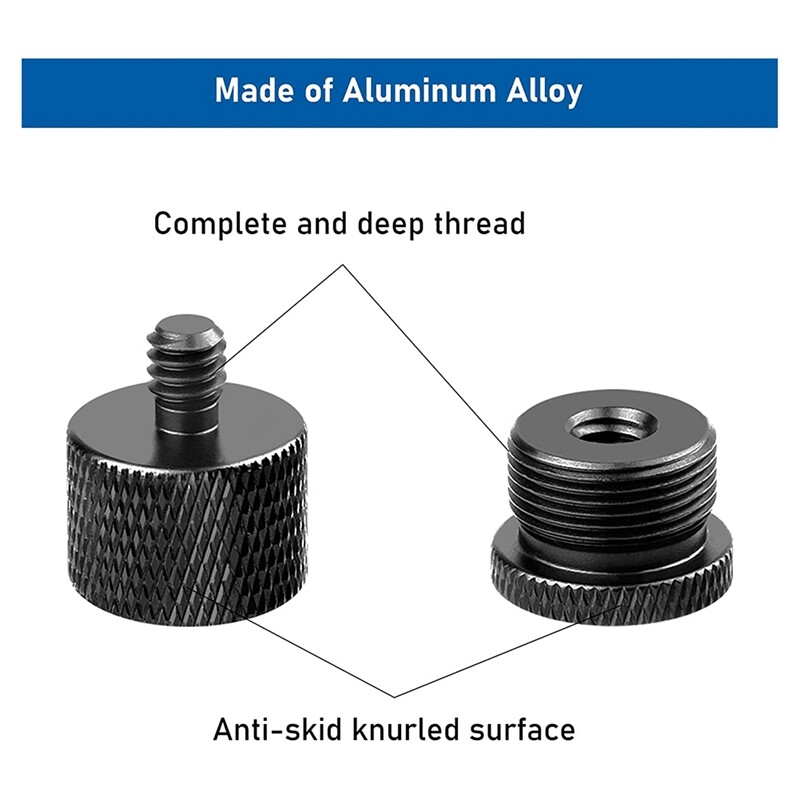 Microphone Stand Mic Boom Arm Set,Mic Thread Adapters-5/8 Female to 3/8 ...