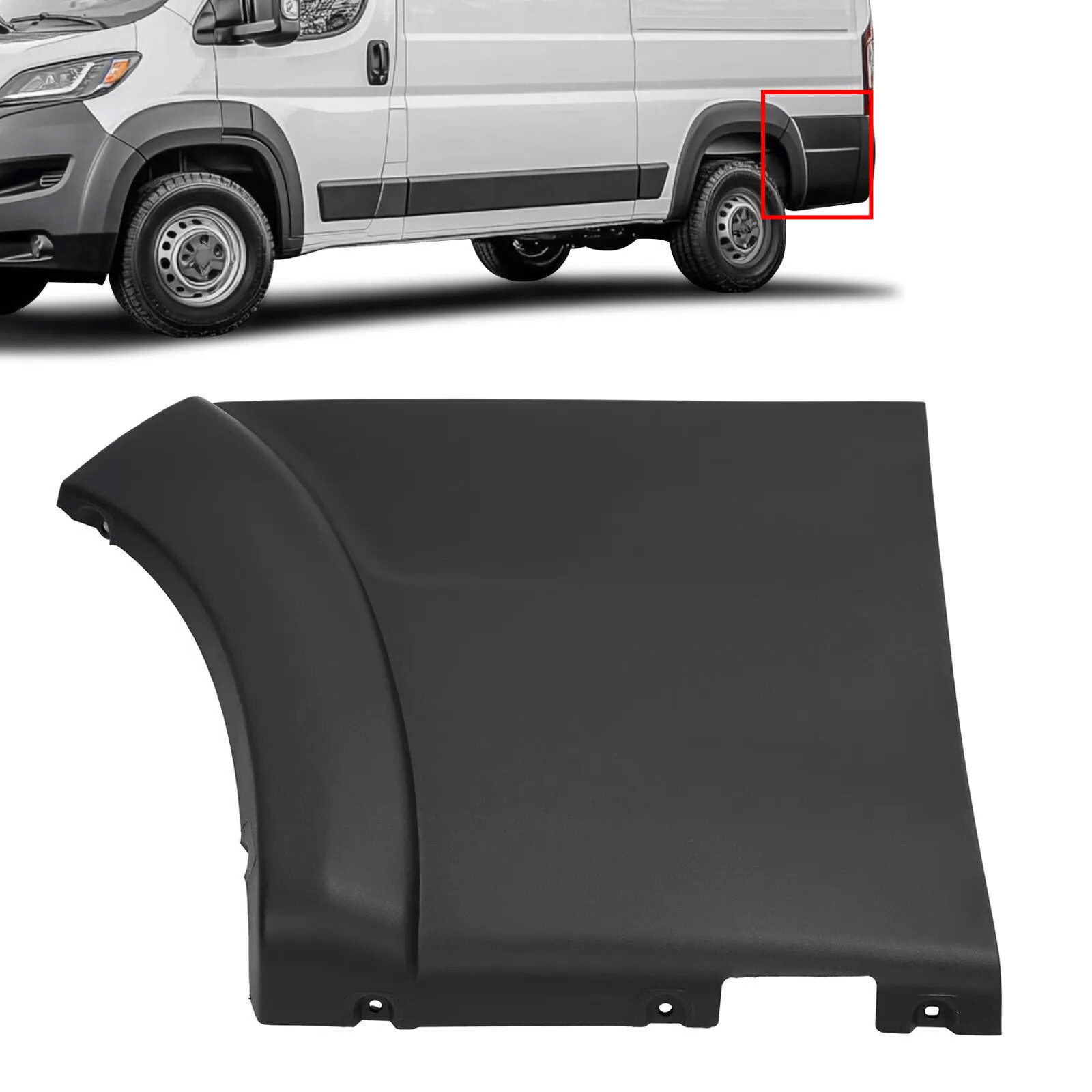 2019-2022 Ram ProMaster Rear Quarter Panel Trim Molding Bumper Flare ...