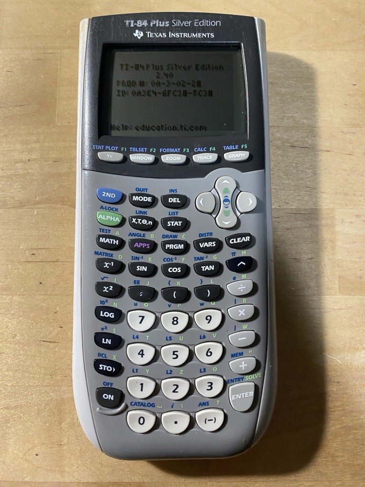Texas Instruments TI-84 Plus Silver Edition Gray Graphing Calculator ...