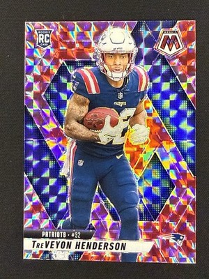 2025 Mosaic Football TreVeyon Henderson #325 Red Camo Mosaic Prizm (RC ...