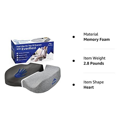 Seat Cushion for Office Chair plus Size - Firm Extra Wide Large Memory ...