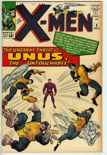 X-MEN #8 0.5 // 1ST APPEARANCE UNUS THE UNTOUCHABLE MARVEL 1964 | eBay