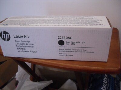 HP 304A (CC530AC) Genuine Black Toner Cartridge NEW OPEN BOX EXP. 9/ ...