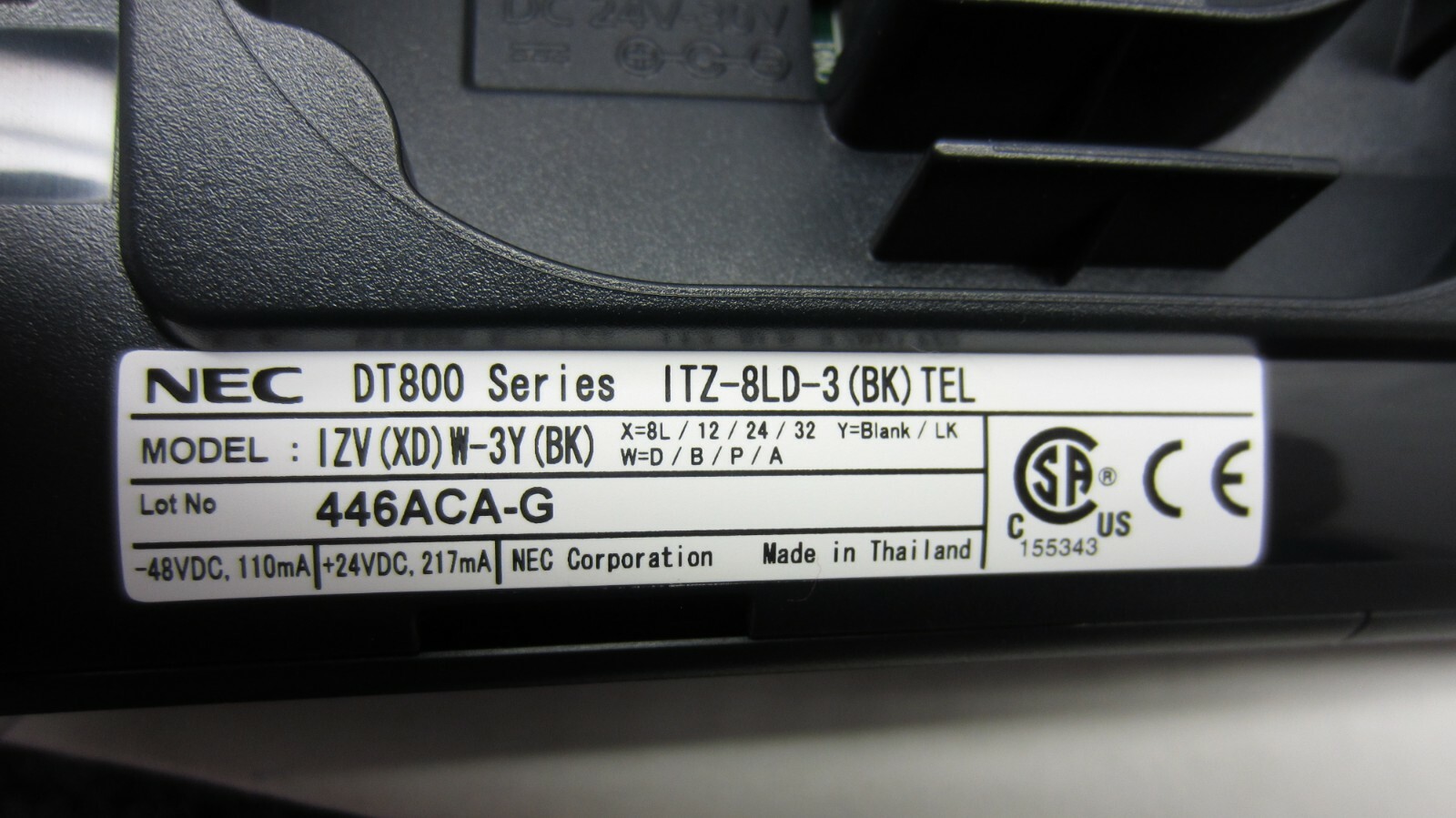 NEC DT830 (ITZ-8LD-3) Back Lit Black 8-Button IP Display Phone (63 in ...