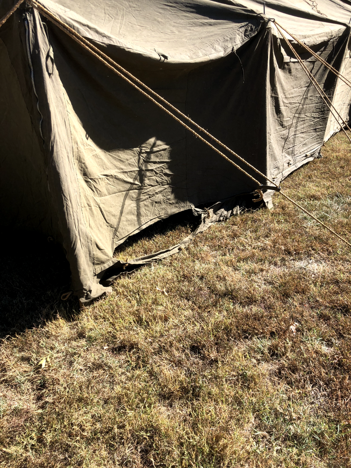 MILITARY SURPLUS REGLR CANVAS GP MEDIUM TENT 16x32 HUNT US ARMY- FAIR ...