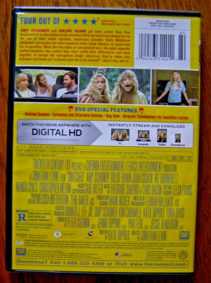 Snatched DVD 2017 Free shipping | eBay