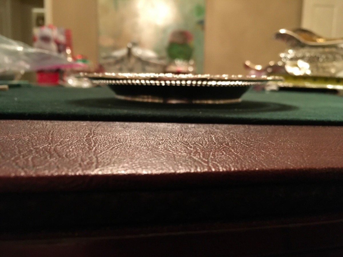 925 Sterling FRANK M WHITING Silver 6 5/8 inch Crystal Dish 925 Sterling FRANK M WHITING Silver 6 5/8 inch Crystal Dish