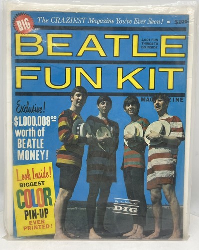 1964 Beatles Fun Kit Original Uncut Magazine John Paul George Ringo ...