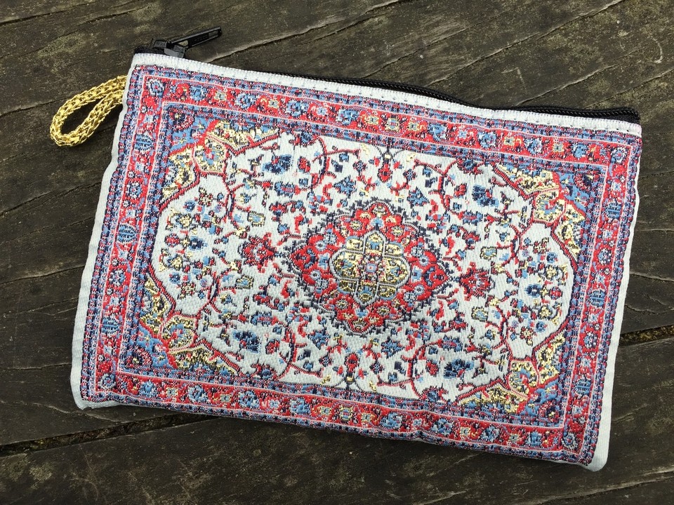 Persian Kilim Patterned Coin Purses, Zippered Storage Bags, Hippie ...