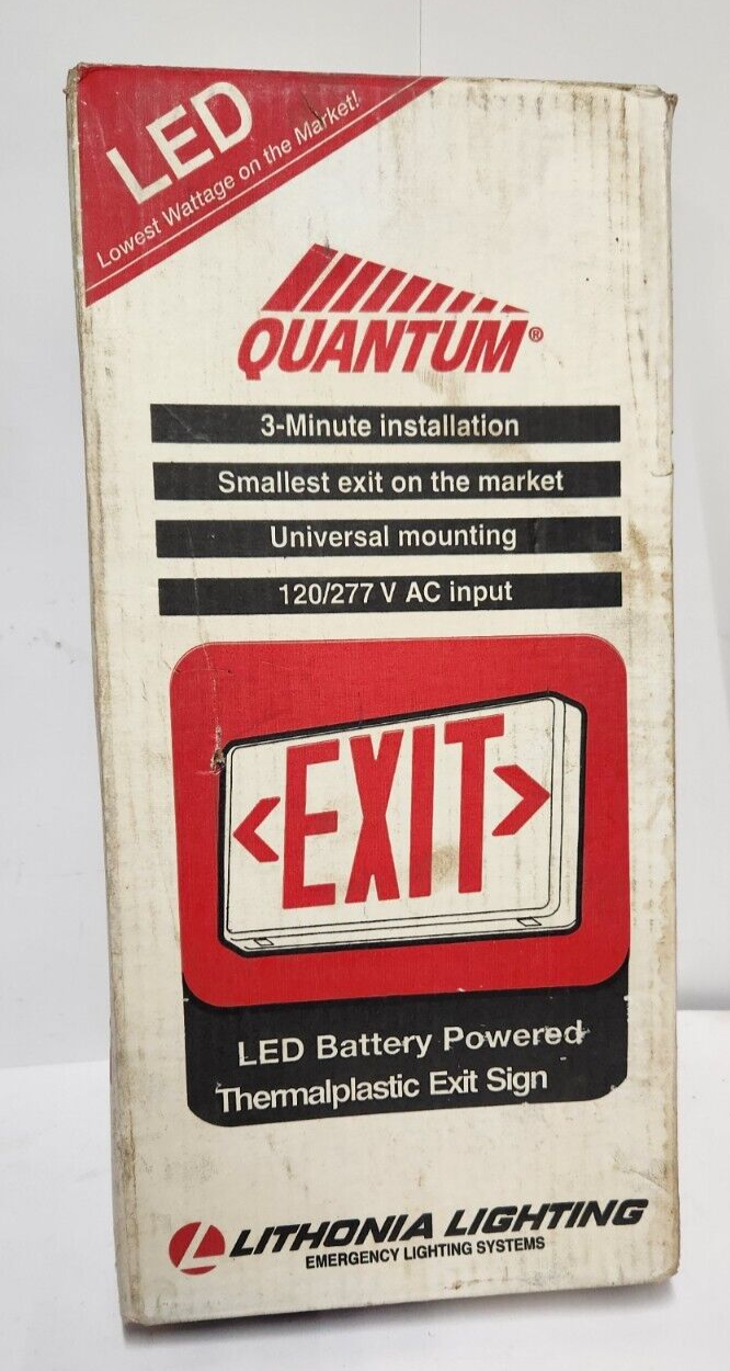 Lithonia Lighting Exit Sign With Battery Backup for sale online | eBay