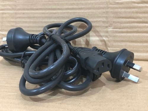 2 PACK 1.8m AU 3 Pin to IEC Kettle Cord Plug Australian 240V Power ...