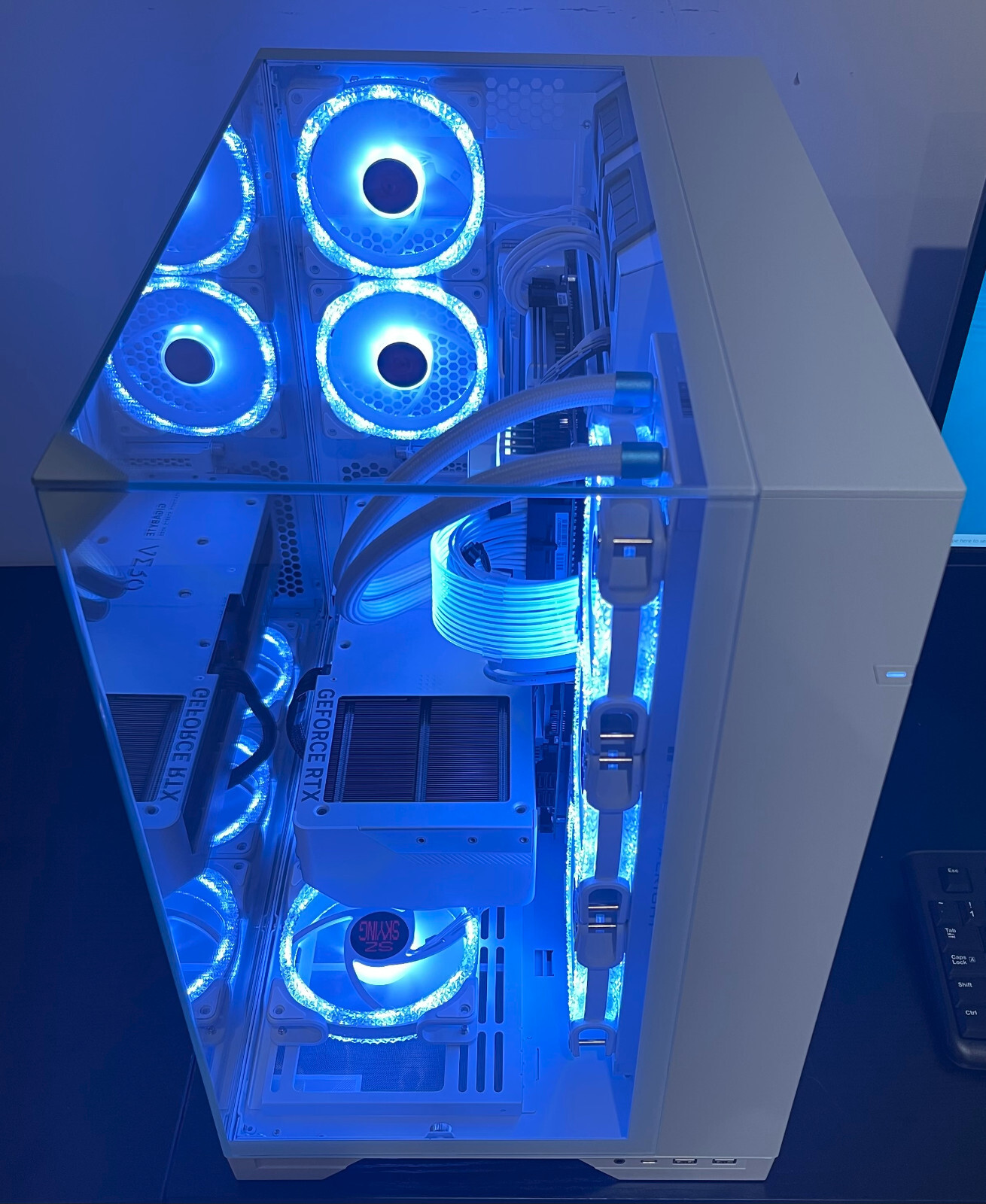 CUSTOM BUILT GAMING PC WHITE BUILD - RTX 4080 SUPER i9 14900K 64GB DDR5 ...