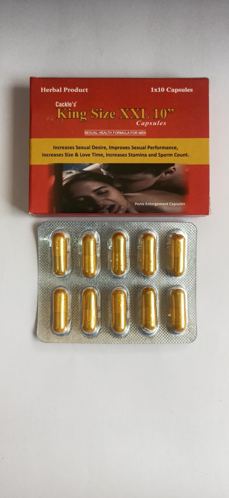 Herbal Male Vitality Capsules XXL 10" Men’s Performance & Stamina ...