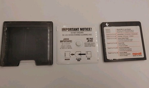 Maxell MD-CL Mini Disc Head Cleaner with Case and Liner | eBay