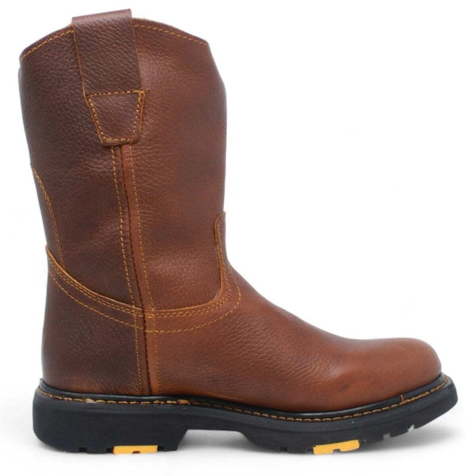 La Carreta Round Toe Rupper Work Boots Rubber Sole B23 Oak | eBay
