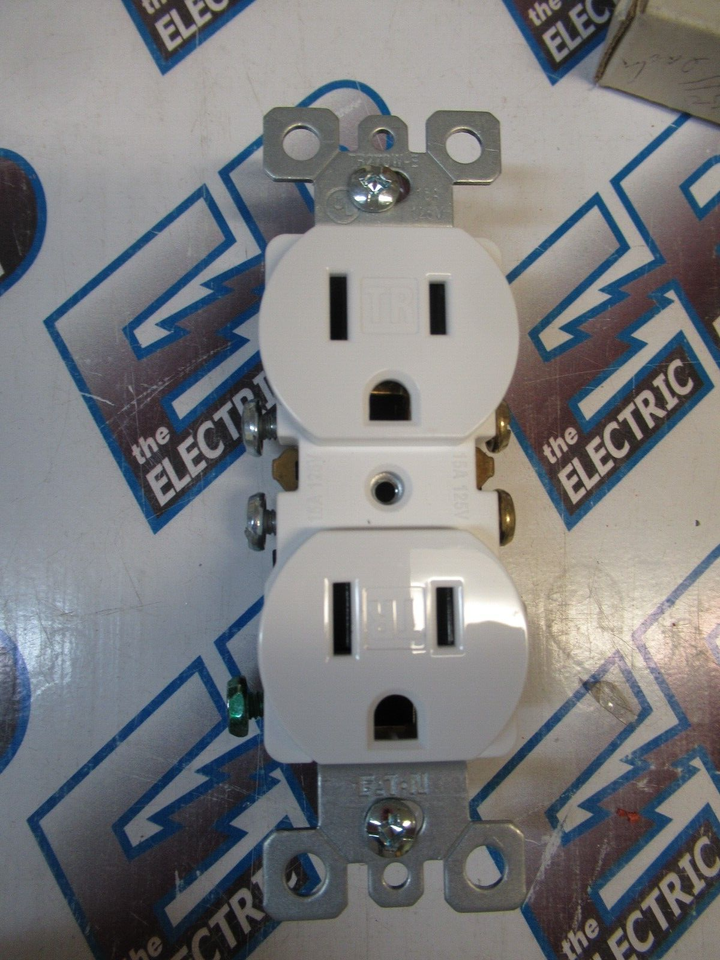 Eaton TR270W-E Duplex Receptacle (10) 15A 125V White Tamper Resistant ...