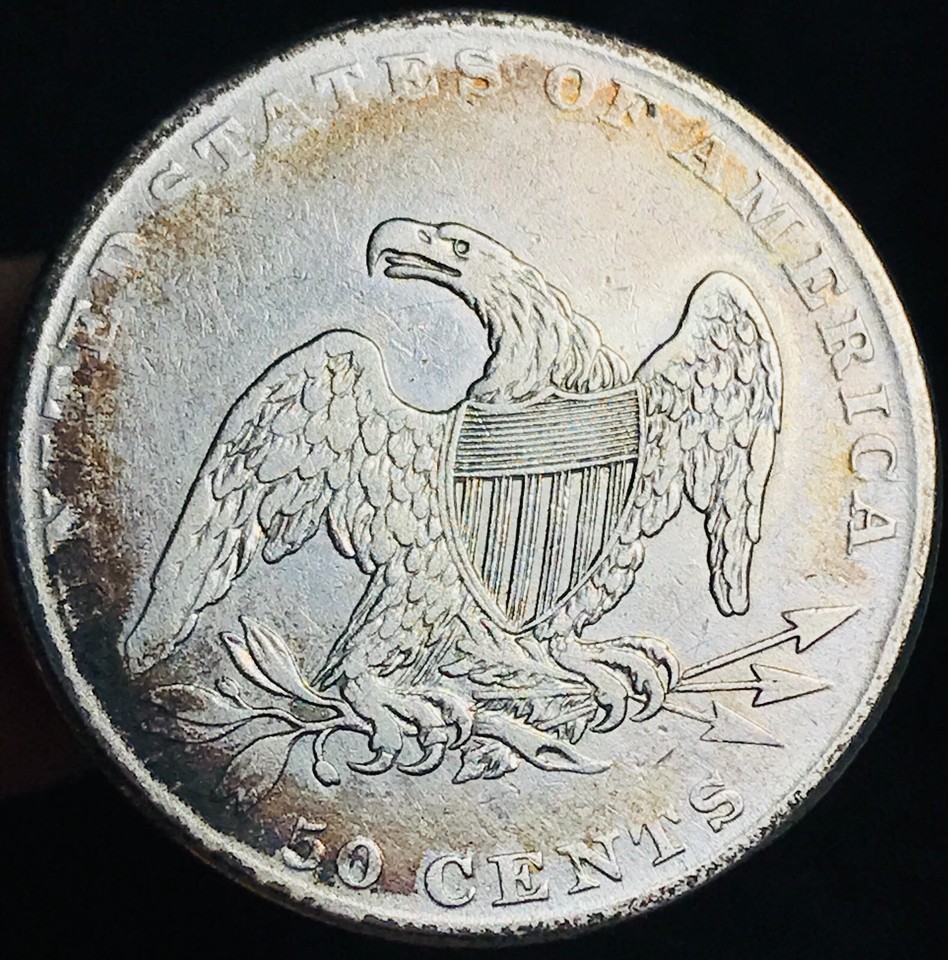 1837 Capped Bust Half Dollar 50C Ungraded Reeded Edge 90% Silver US ...