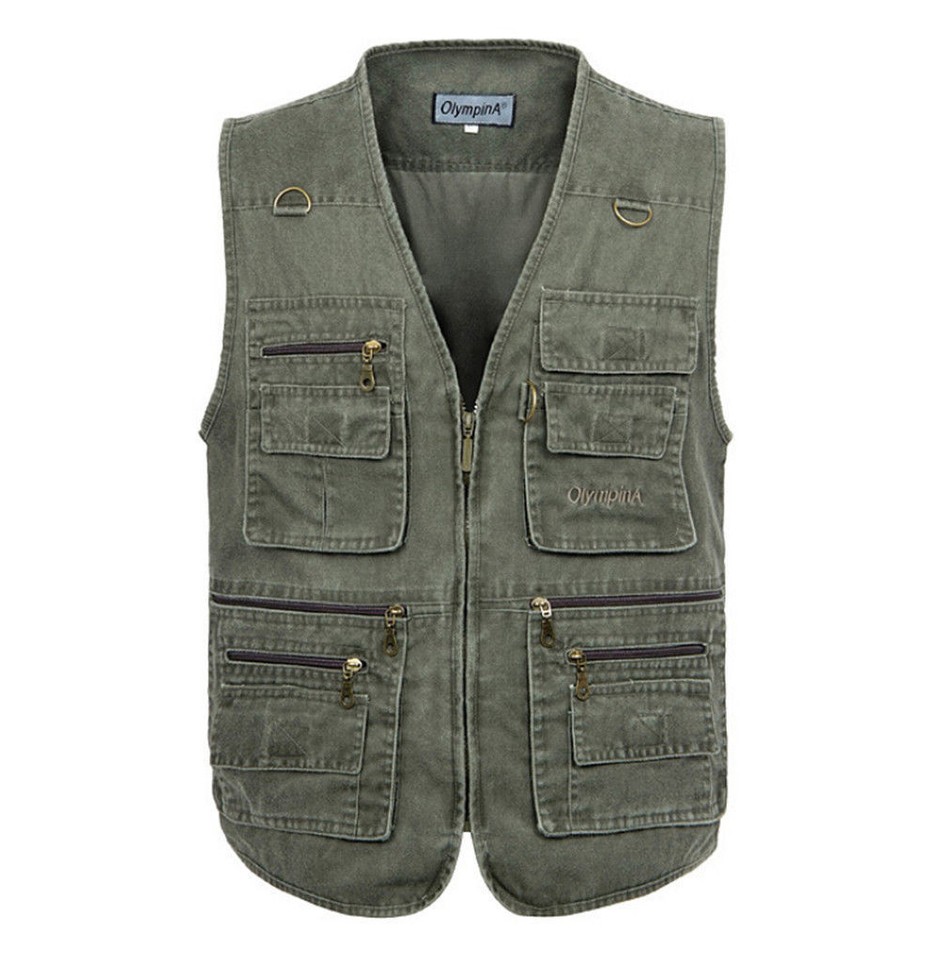 Men's Travel Vest Photography Reporter vest Concealed Carry Vest ...