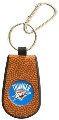 Oklahoma City Thunder Leather Basketball Keychain [New] NBA Key Chain ...