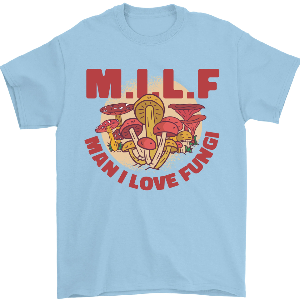 MILF Man I Love Fungi Mycology Foraging Mens T-Shirt 100% Cotton | eBay