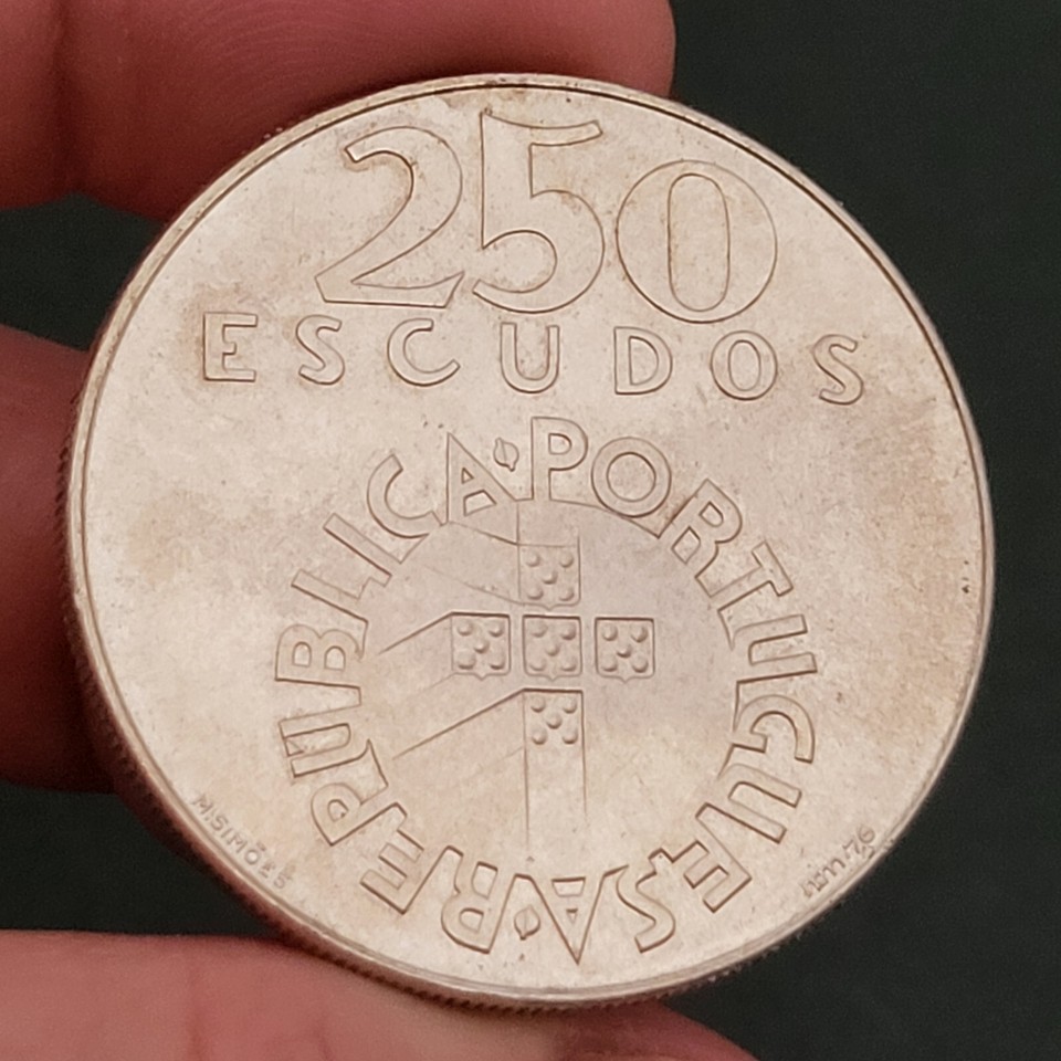 PORTUGAL 1977 SILVER COIN 250$00 250 ESCUDOS 25 de Abril 1974 | eBay