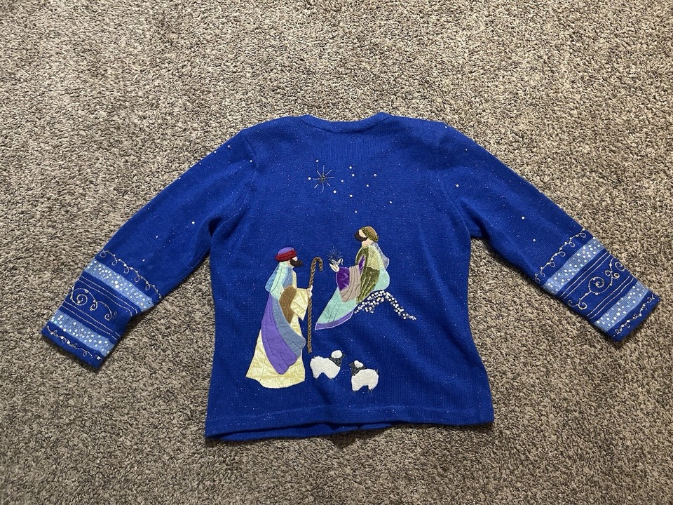 Design Options Nativity Sweater Philip & Jane Gordon Christmas Sz ...