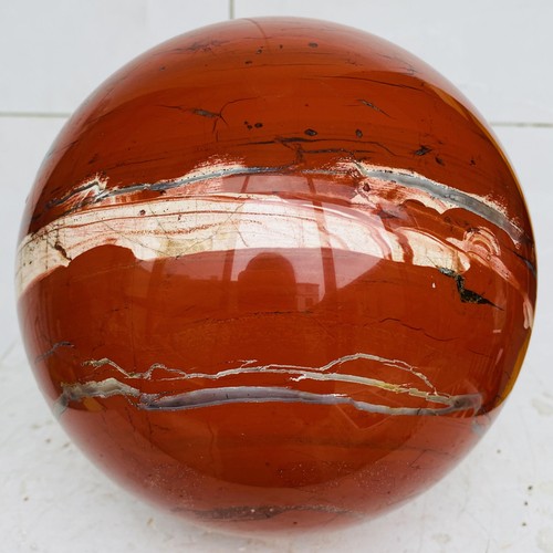 Natural Red jasper ball quartz crystal Sphere Reiki energy healing ...