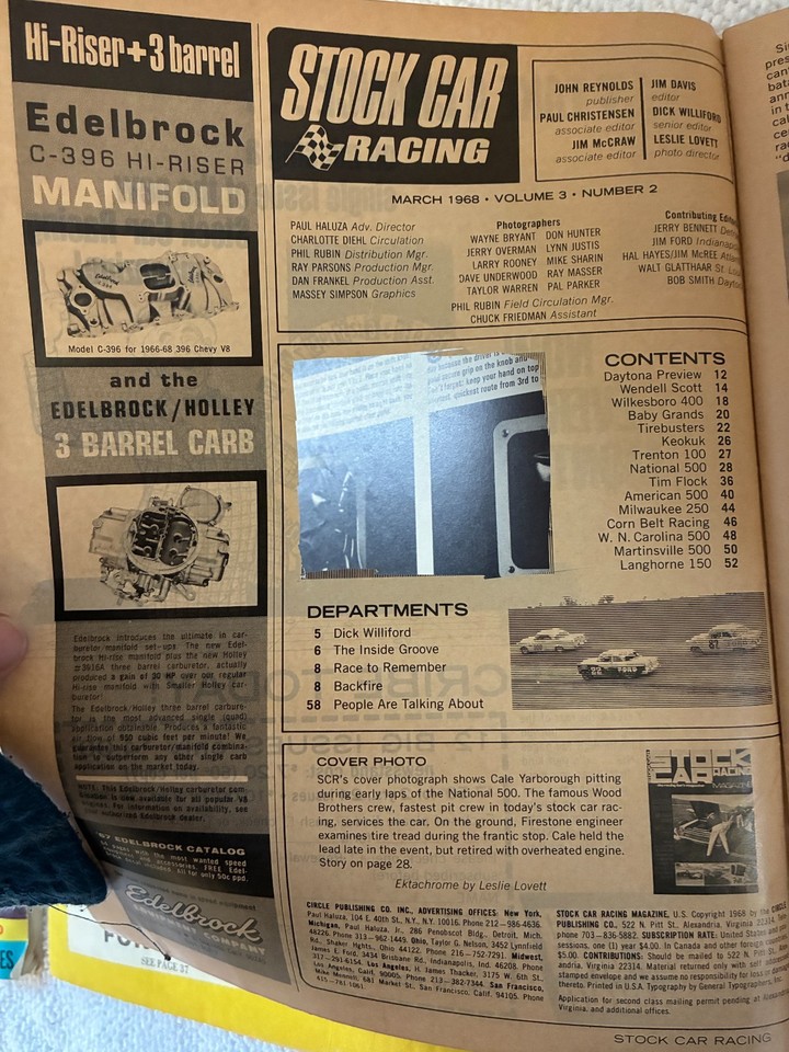 Vintage 1960s Racing Magazines and Nascar Official Souvenir Programs ...