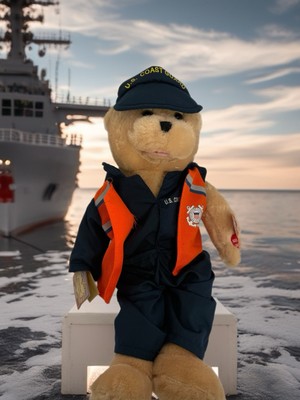U.S. Coast Guard Animated Musical Bear; Stuffed Animal Plushy Chantilly ...