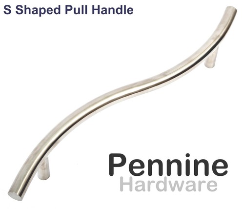 S Shaped PULL HANDLE - Quality Brushed Stainless Steel Office School ...